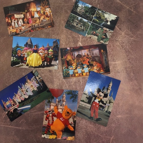 Disney | Office | Vintage Lot Of 7 Blank Walt Disney Postcards | Poshmark